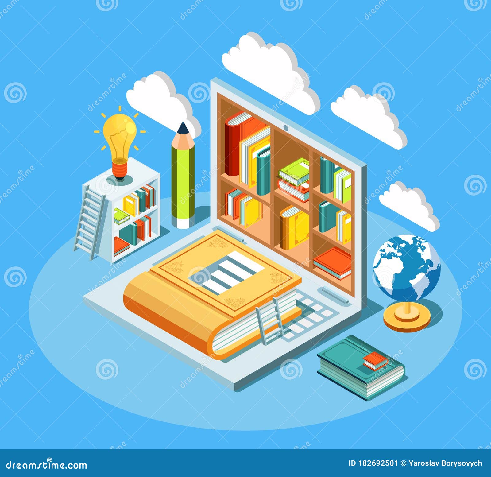 Library Composition Stock Illustrations – 2,482 Library Composition ...