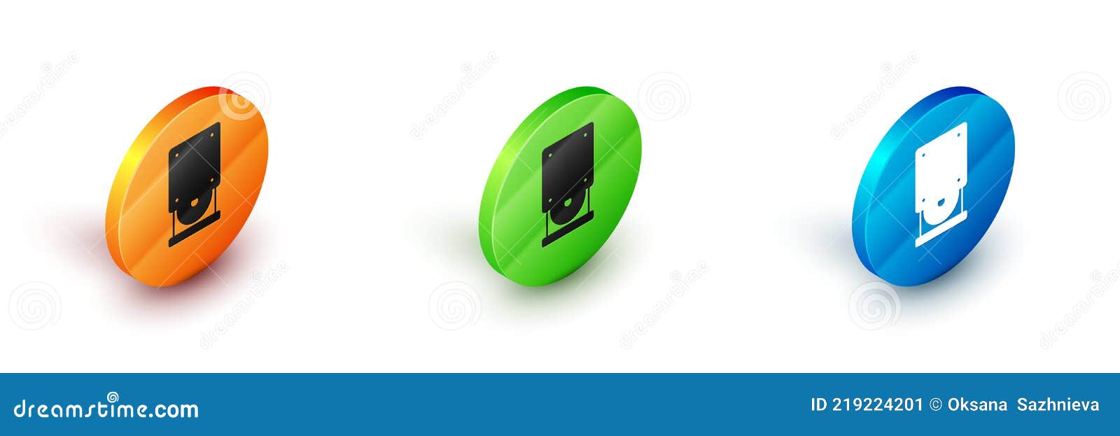 Isometric Optical Disc Drive Icon Isolated on White Background. CD DVD ...