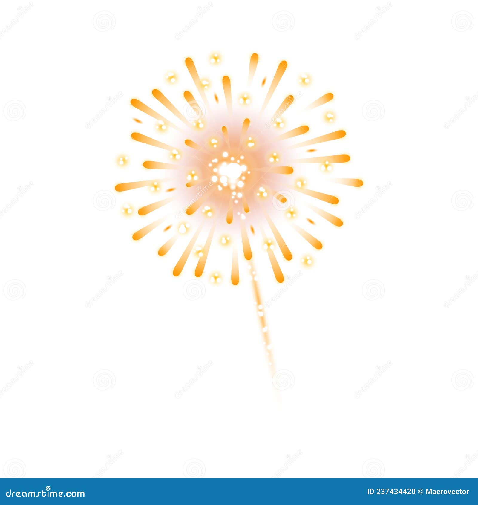 Isometric Orange Firework Composition Stock Vector - Illustration of ...