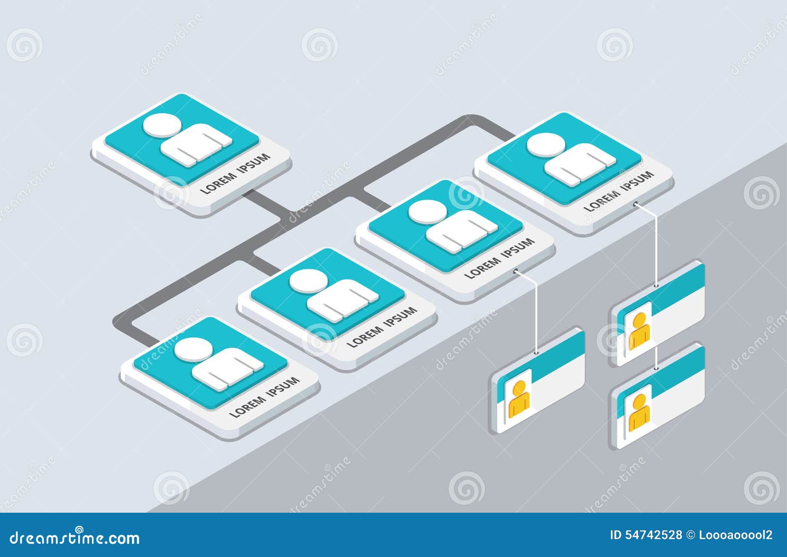 Isometric Organization And Sturcture. Flat 3d Organization Pop-up From ...