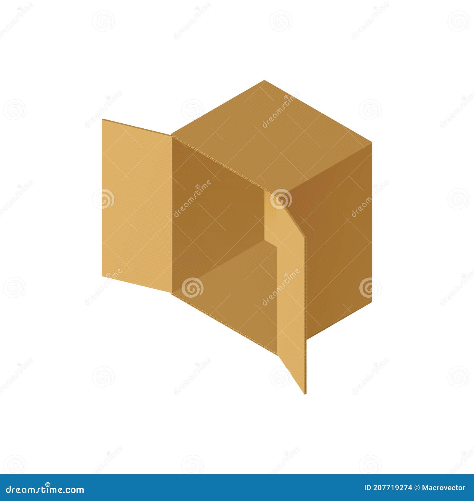 Isometric Packaging Box stock illustration. Illustration of mockup ...