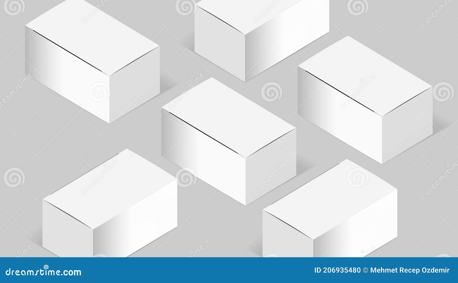 Isometric Packaging Box Mockup Stock Photo - Image of concept, carton ...