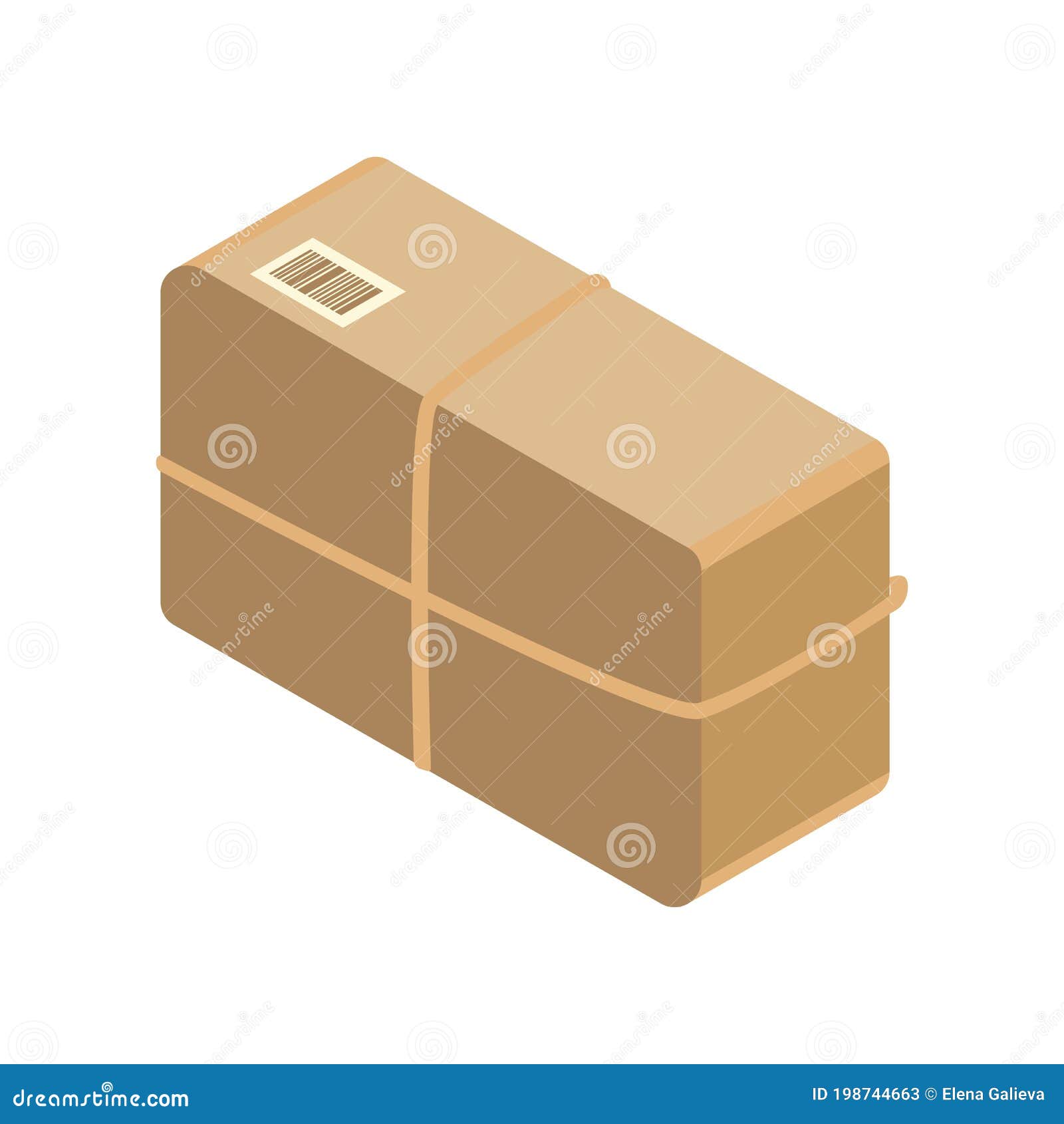 Isometric Parcel Icon.Packing Box Vector Illustration Isolated On White ...