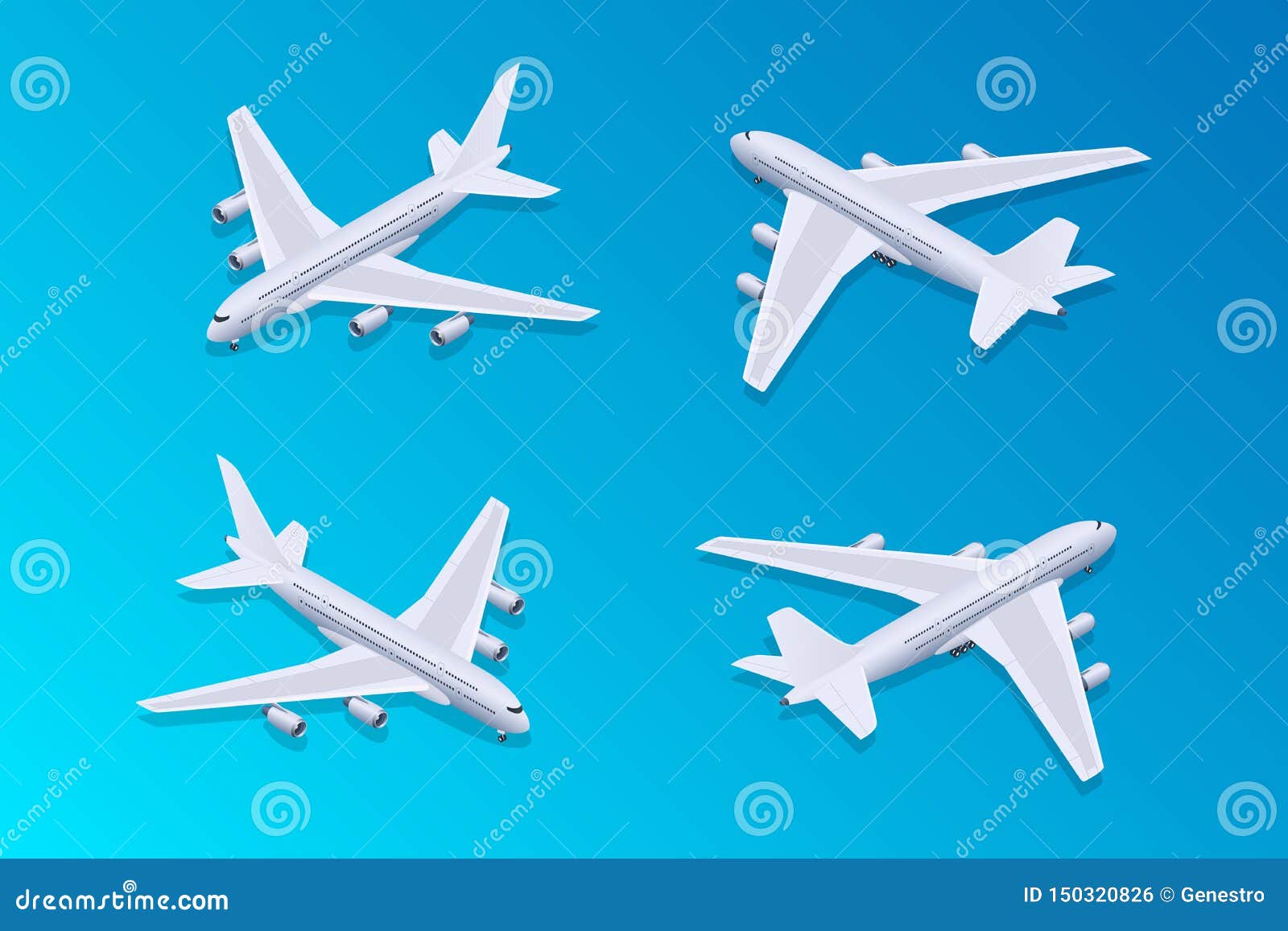 Isometric Passenger Airplane 02 Stock Vector - Illustration of small ...