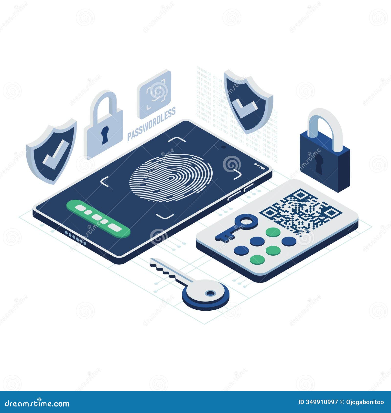 Biometric Security, Authentification, Facial Recognition Futuristic ...