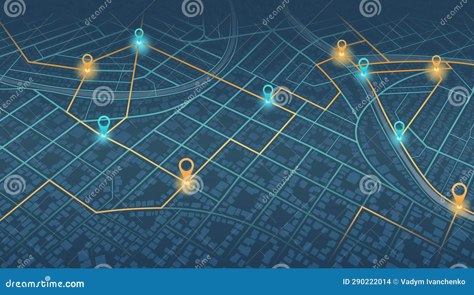 Isometric. the Path from a Point To the Intended Goal, Many ...