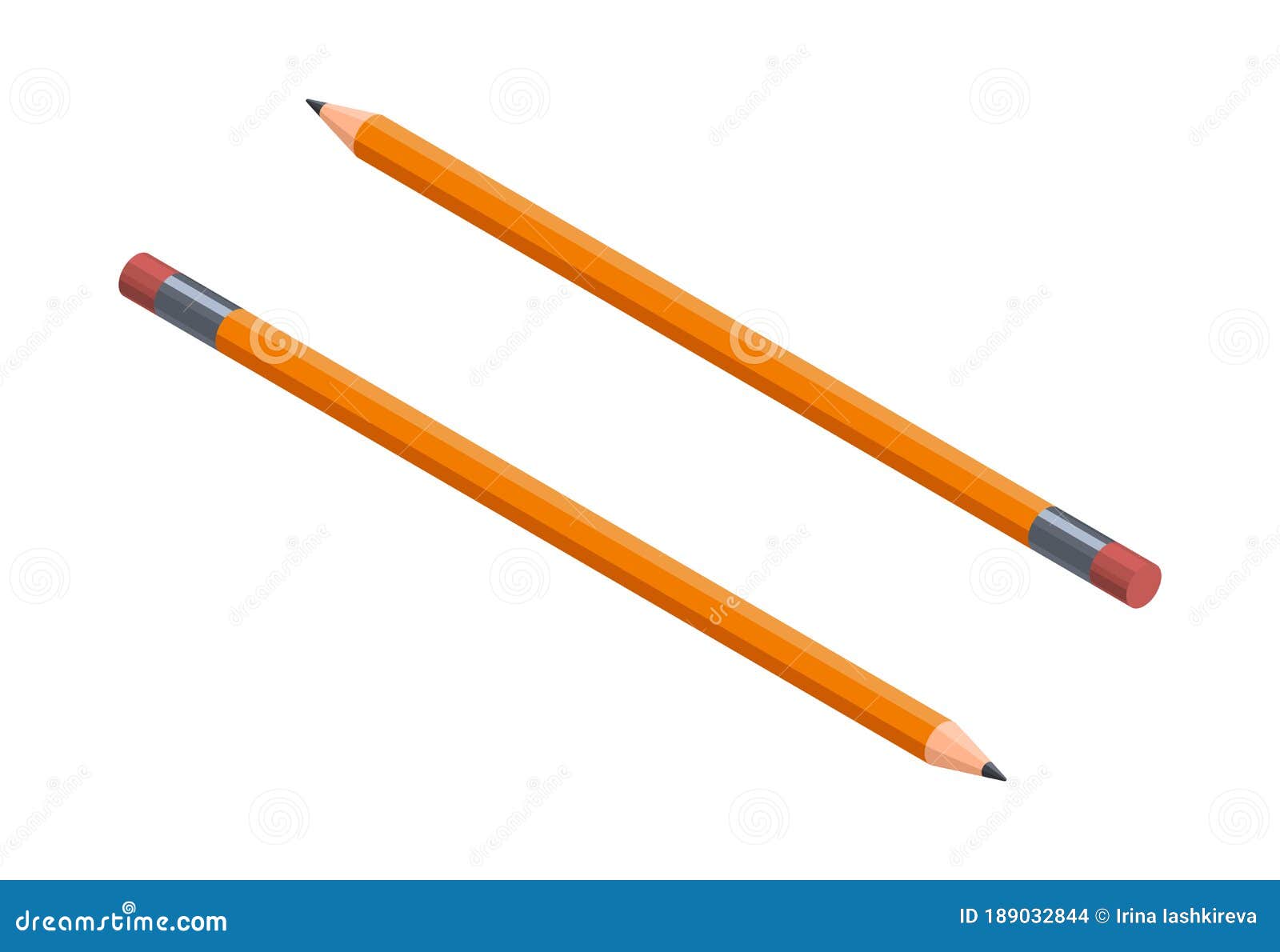 Isometric Pencil Isolated on White Background. Stock Vector ...