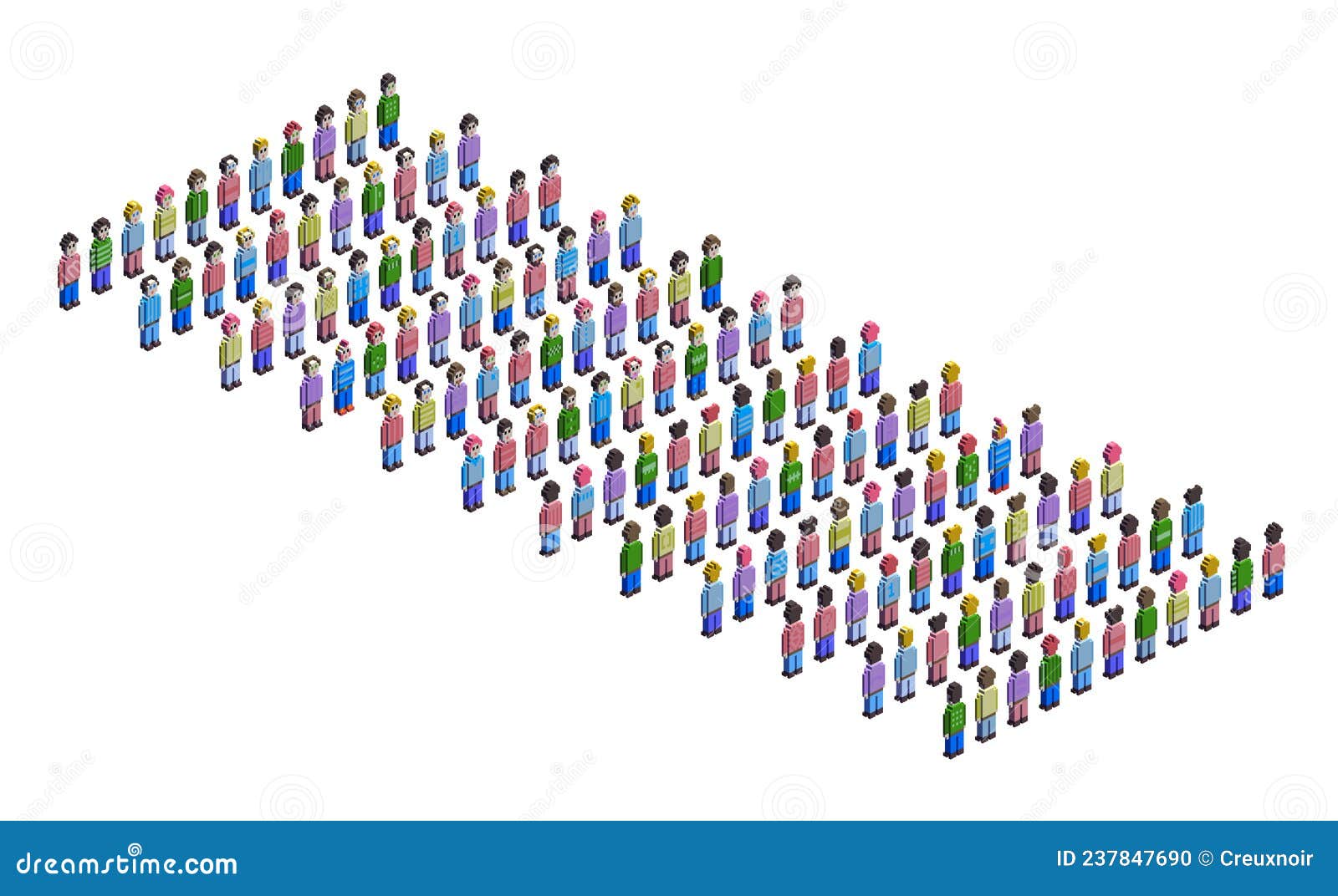 66 Isometric People Front and Back View Stock Illustration ...