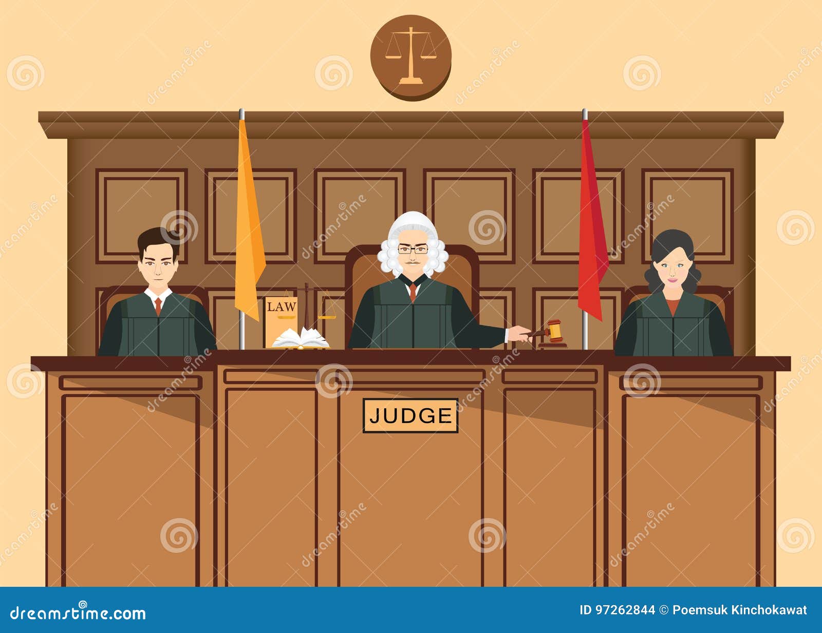 Trial Table. Court Judge Table Royalty-Free Stock Photography ...