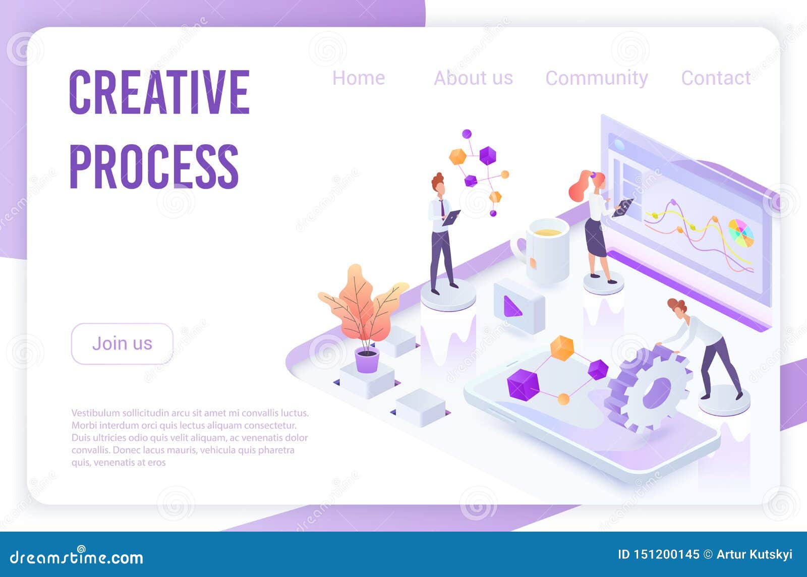 People Pushing Together TEAM Blue Stock Photography | CartoonDealer.com ...