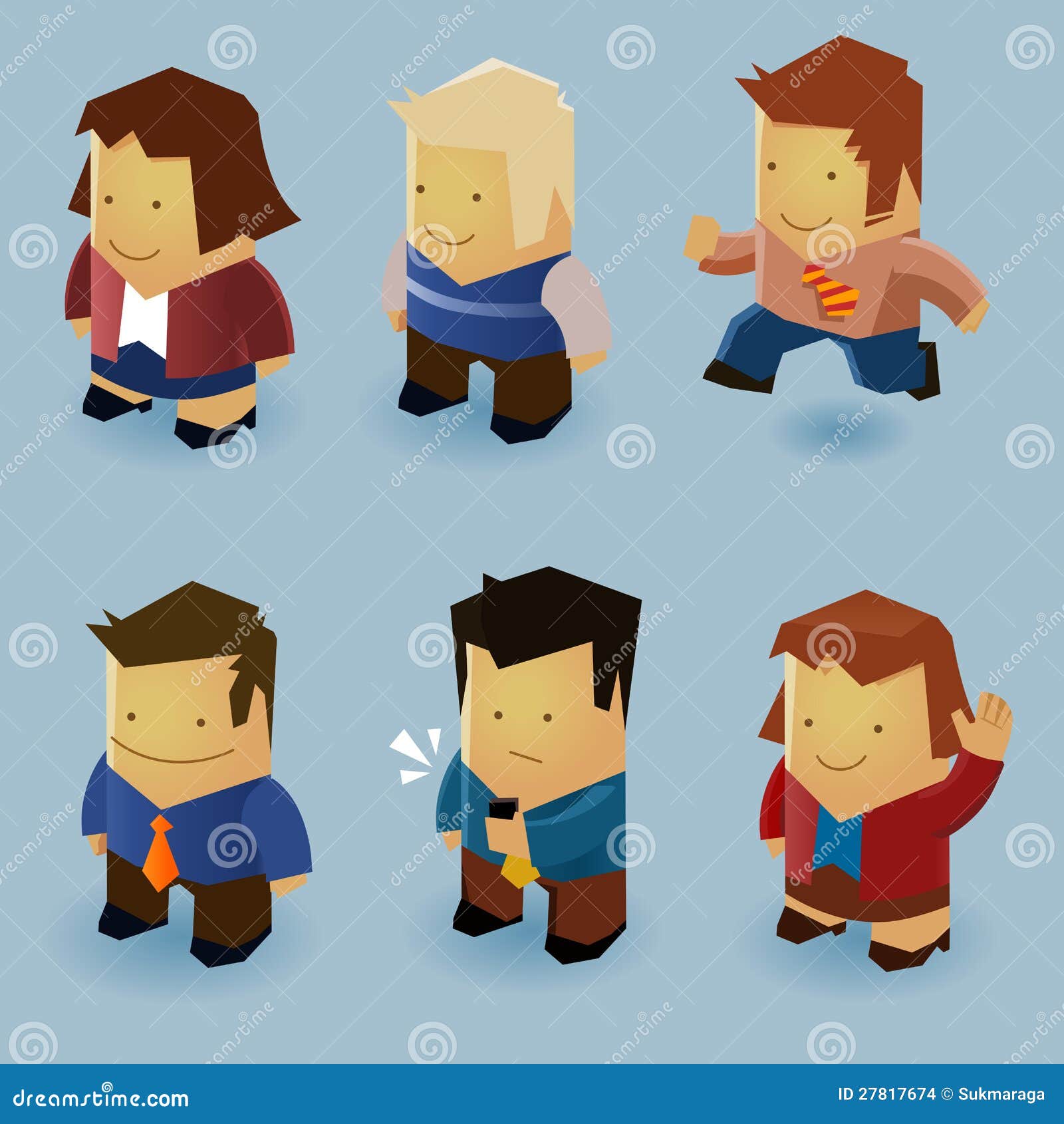 Isometric People Set stock illustration. Illustration of work - 27817674