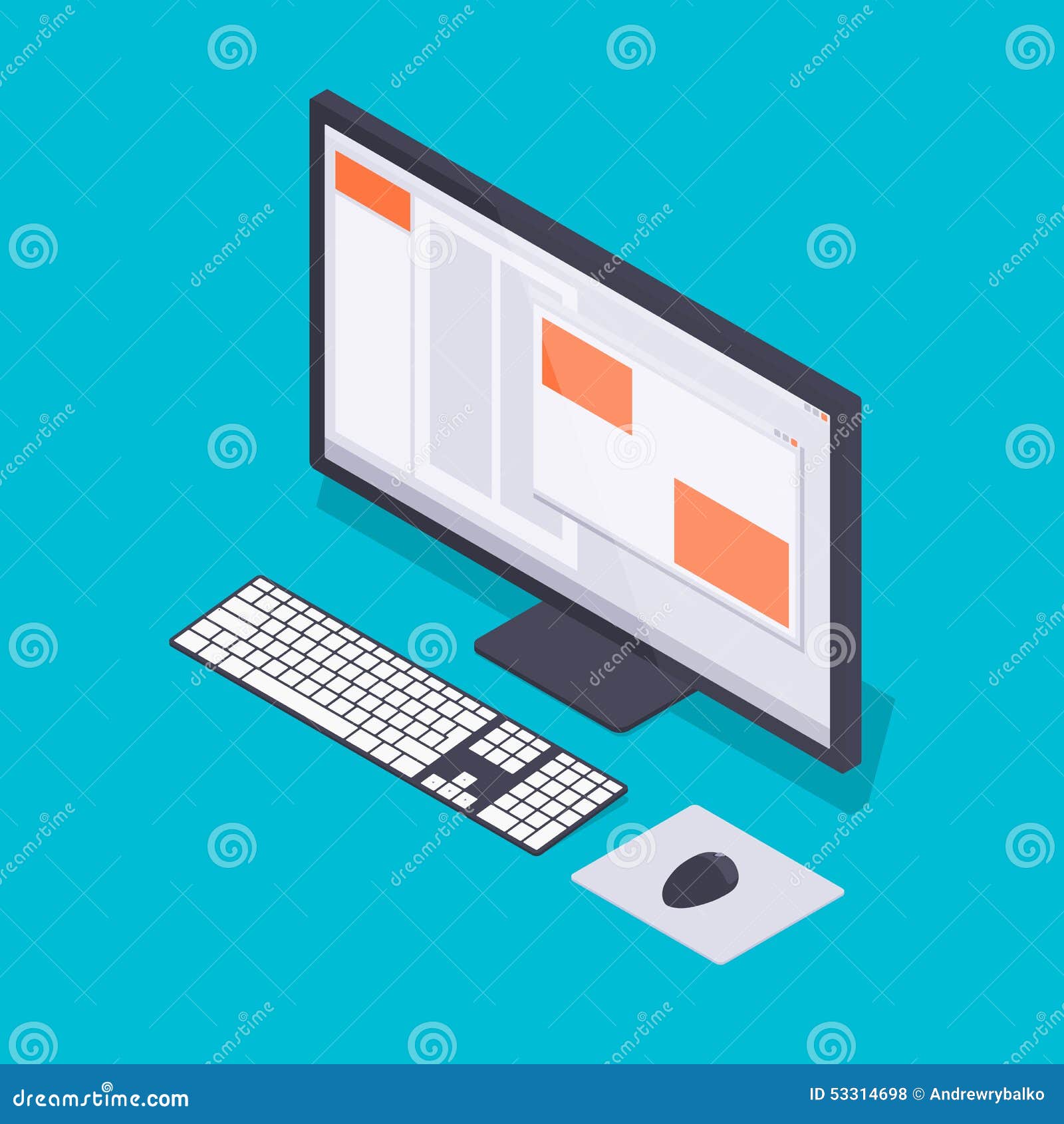 Personal Computer Illustration Stock Illustrations – 52,392 Personal ...