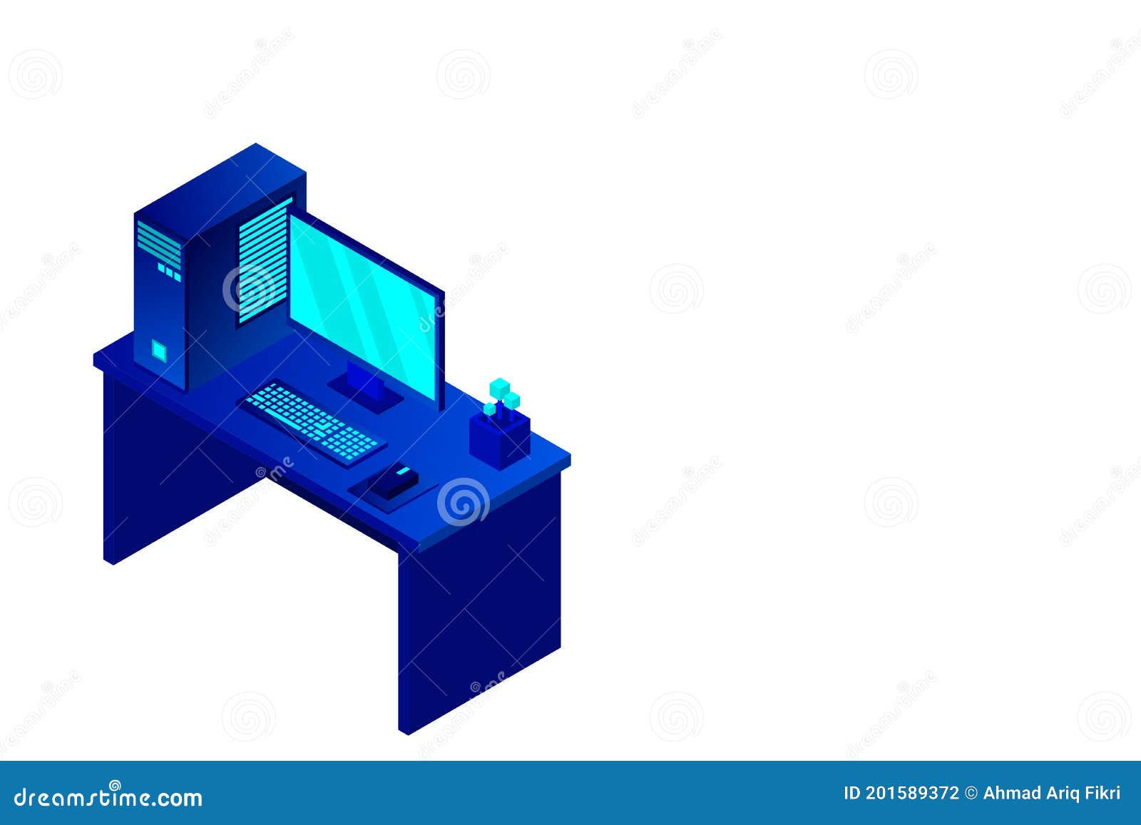 Isometric Personal Computer. Illustration Suitable for Advertising and ...