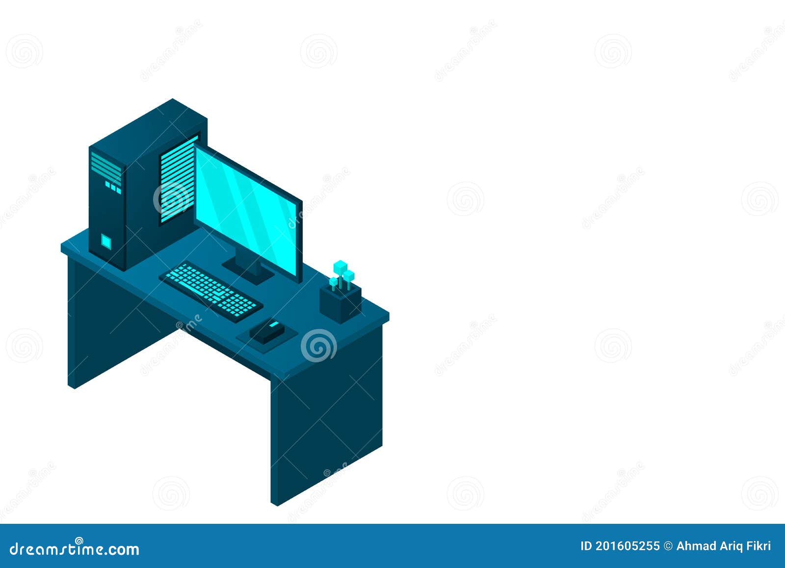 Isometric Personal Computer. Illustration Suitable for Advertising and Promotion Stock Vector ...