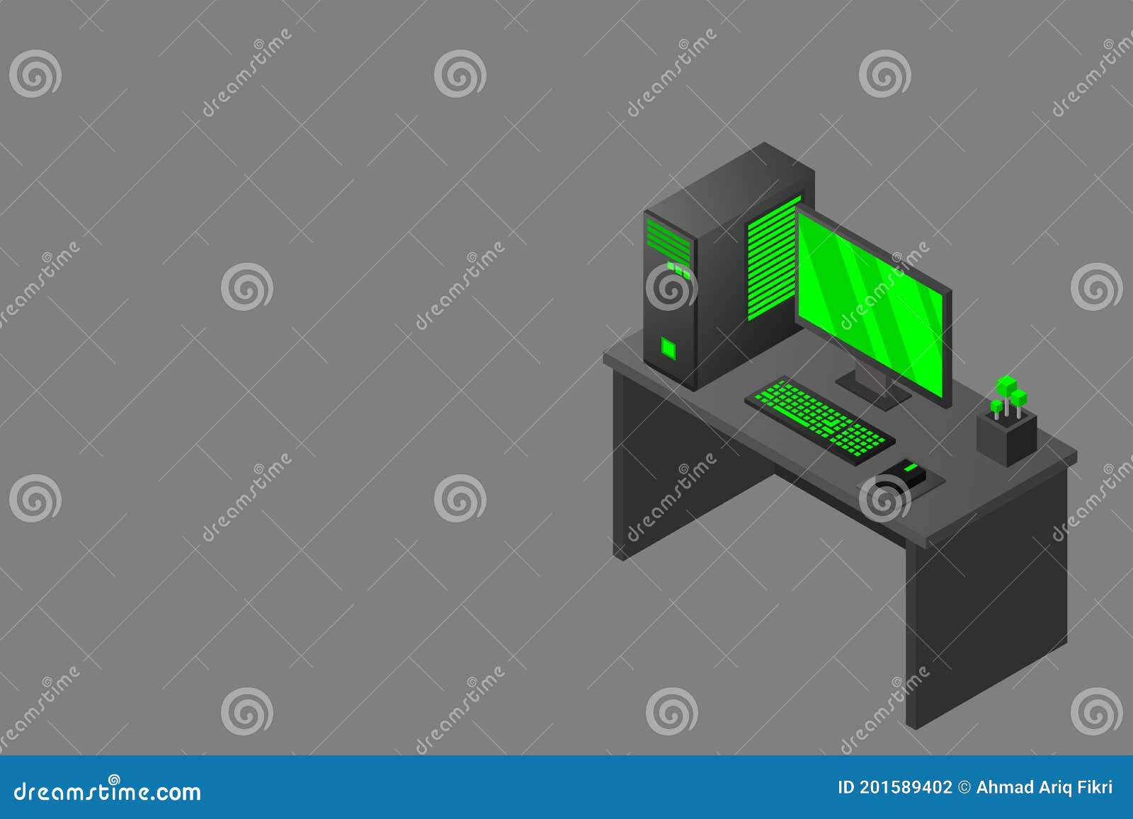Isometric Personal Computer. Illustration Suitable for Advertising and ...