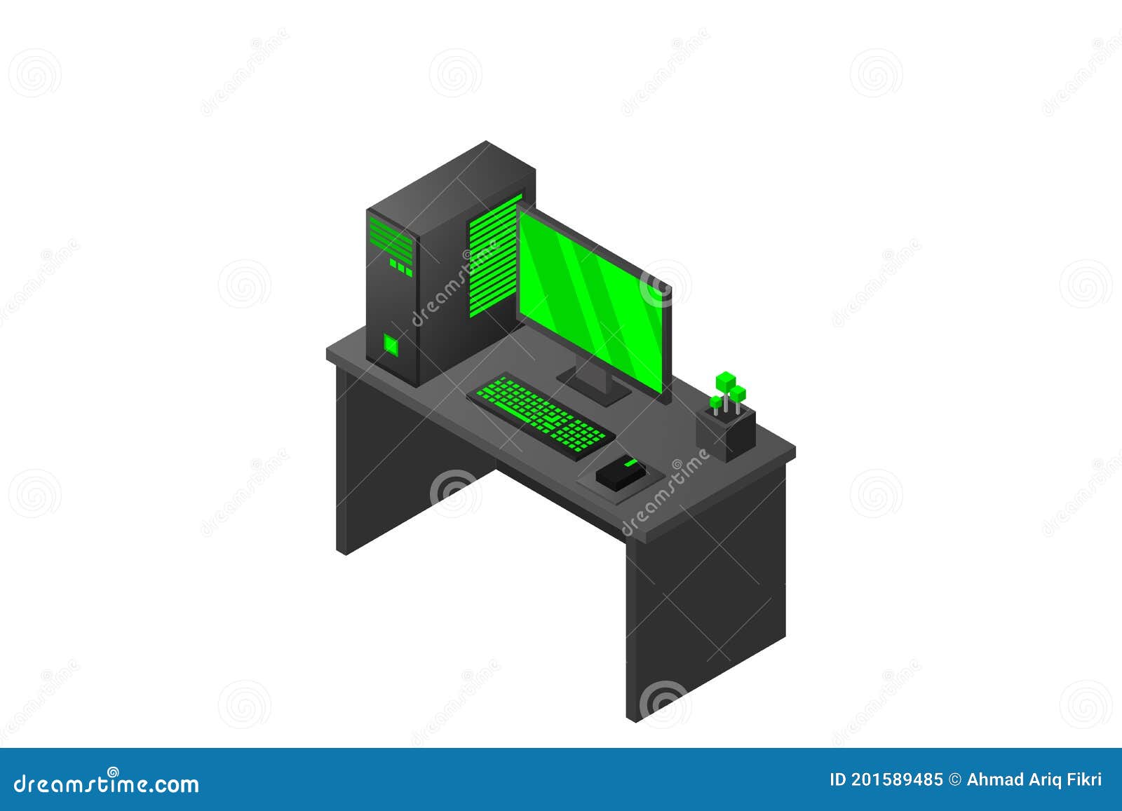 Isometric Personal Computer. Illustration Suitable for Advertising and ...