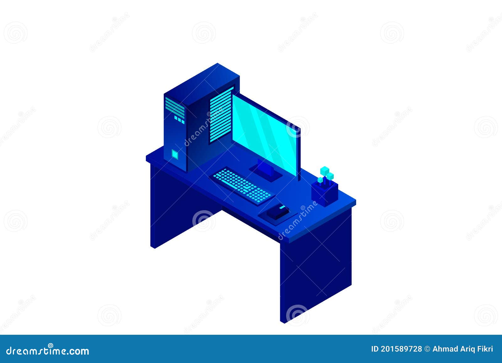 Isometric Personal Computer. Illustration Suitable for Advertising and Promotion Stock Vector ...