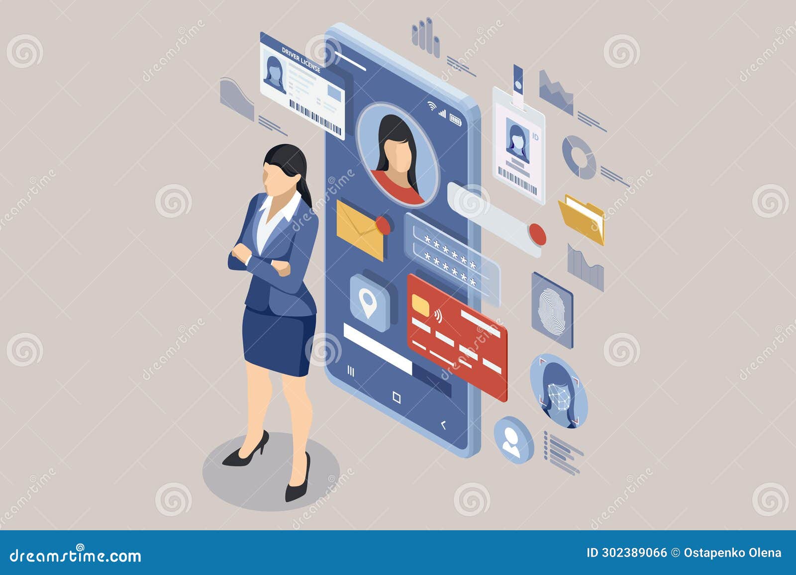 Isometric Privacy Icon Cartoon Vector | CartoonDealer.com #223991371