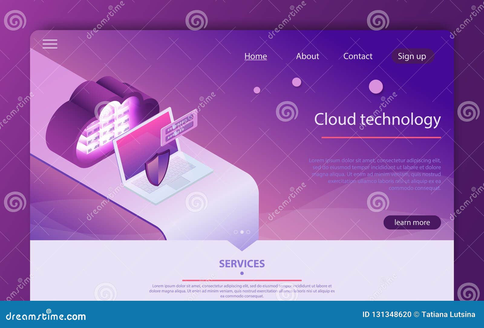 Isometric Personal Data Protection Web Banner Concept. Mobile Payments ...