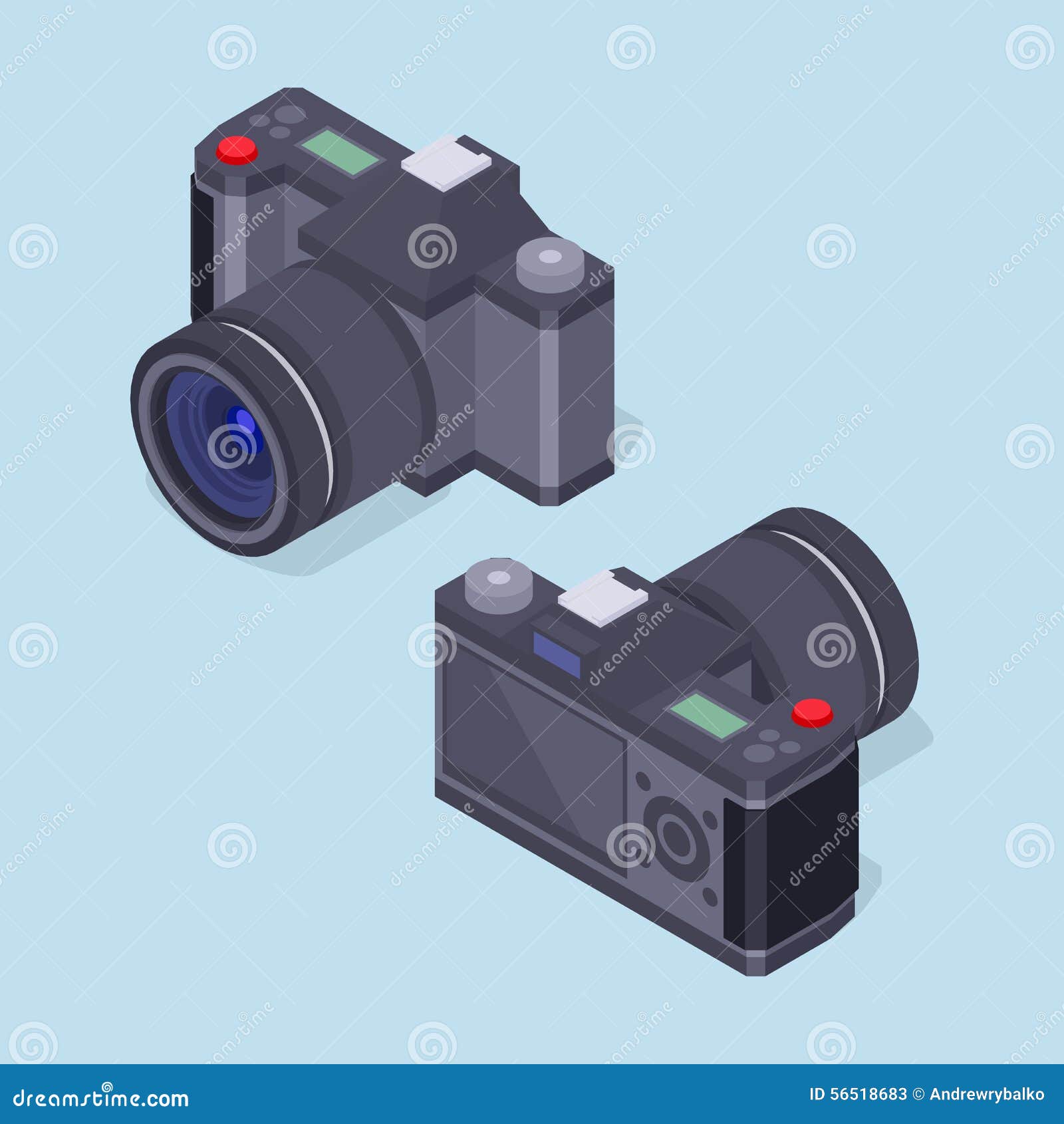 Isometric Photo Safari Banner Vector Illustration | CartoonDealer.com ...