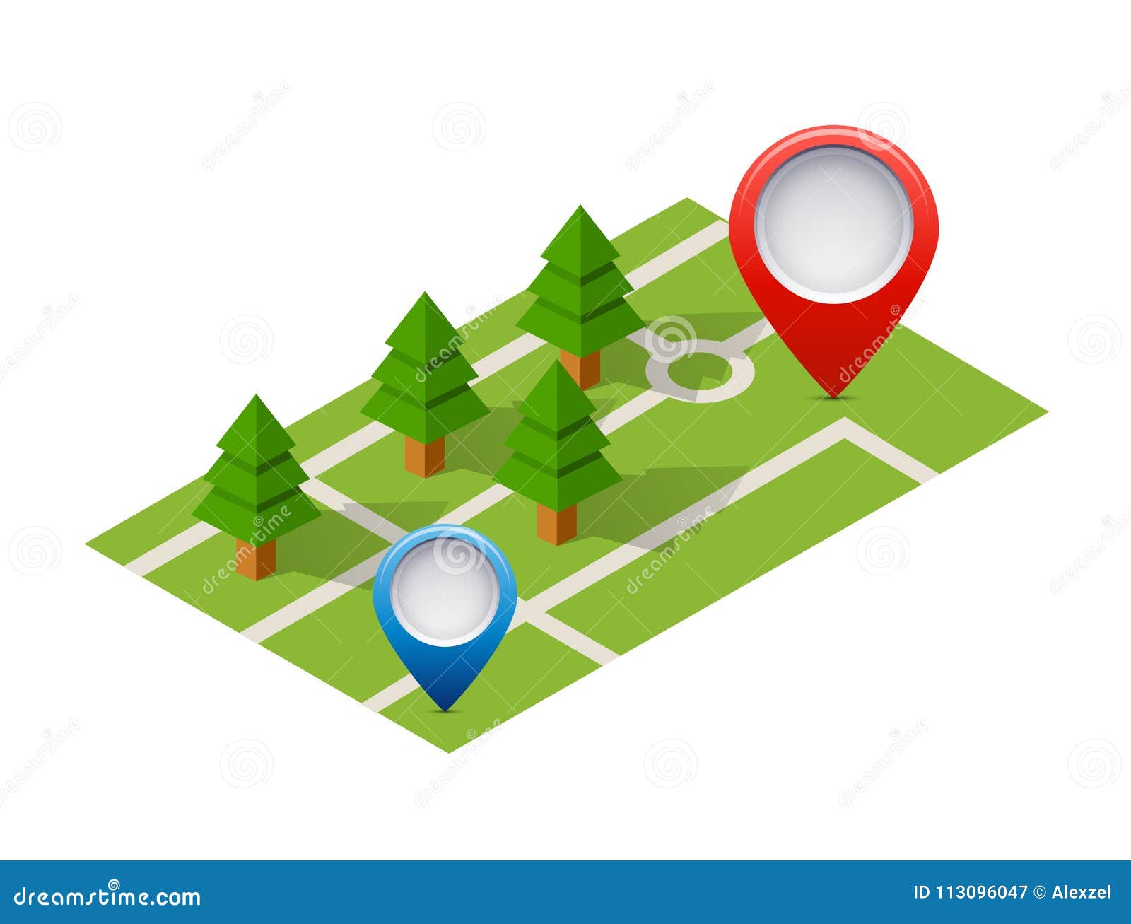 Isometric pin icon stock vector. Illustration of background - 113096047