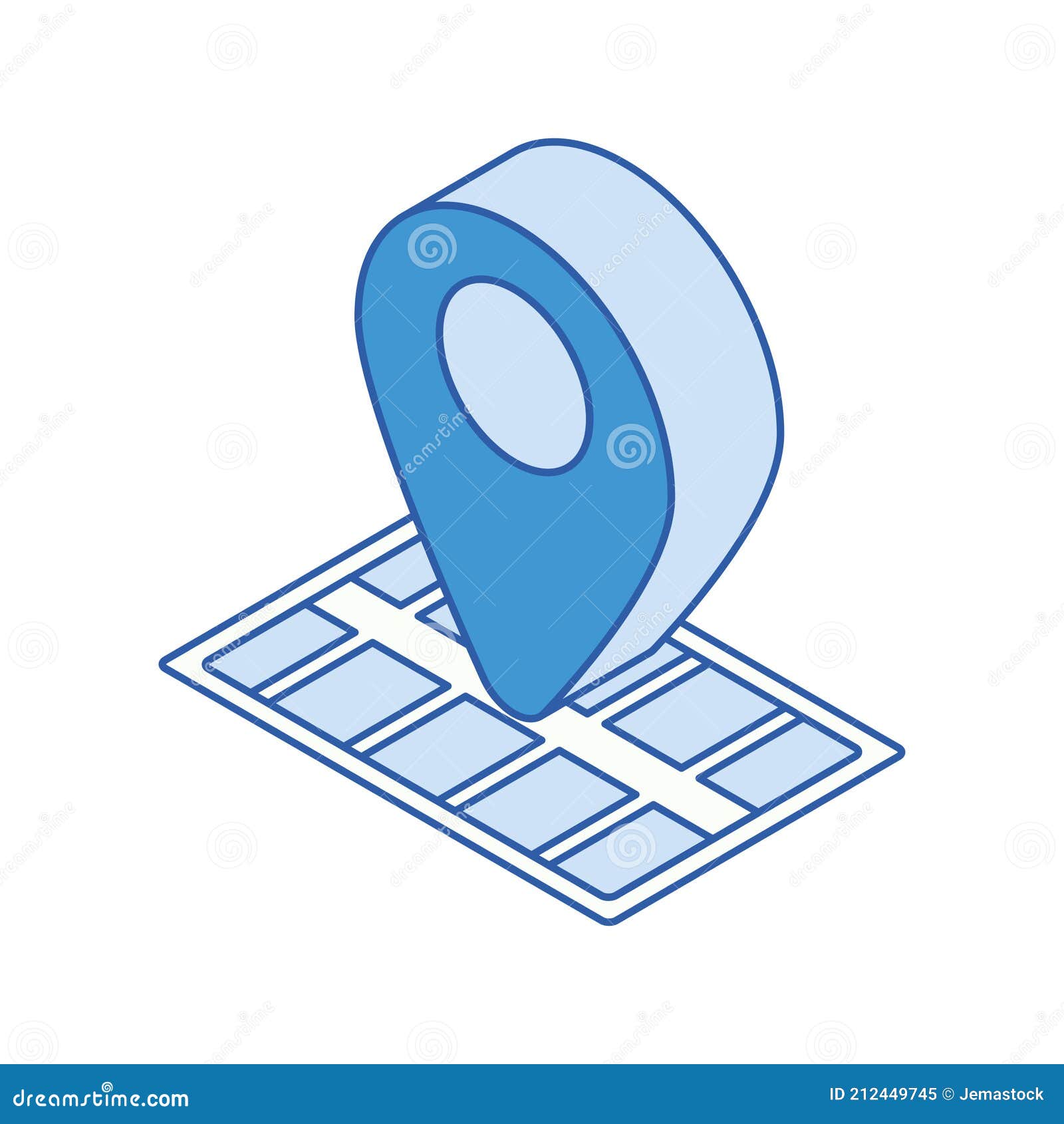 Isometric pin location stock vector. Illustration of sign - 212449745