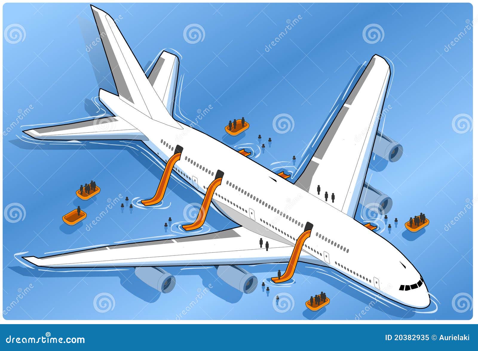 Cartoon Airplane Crash