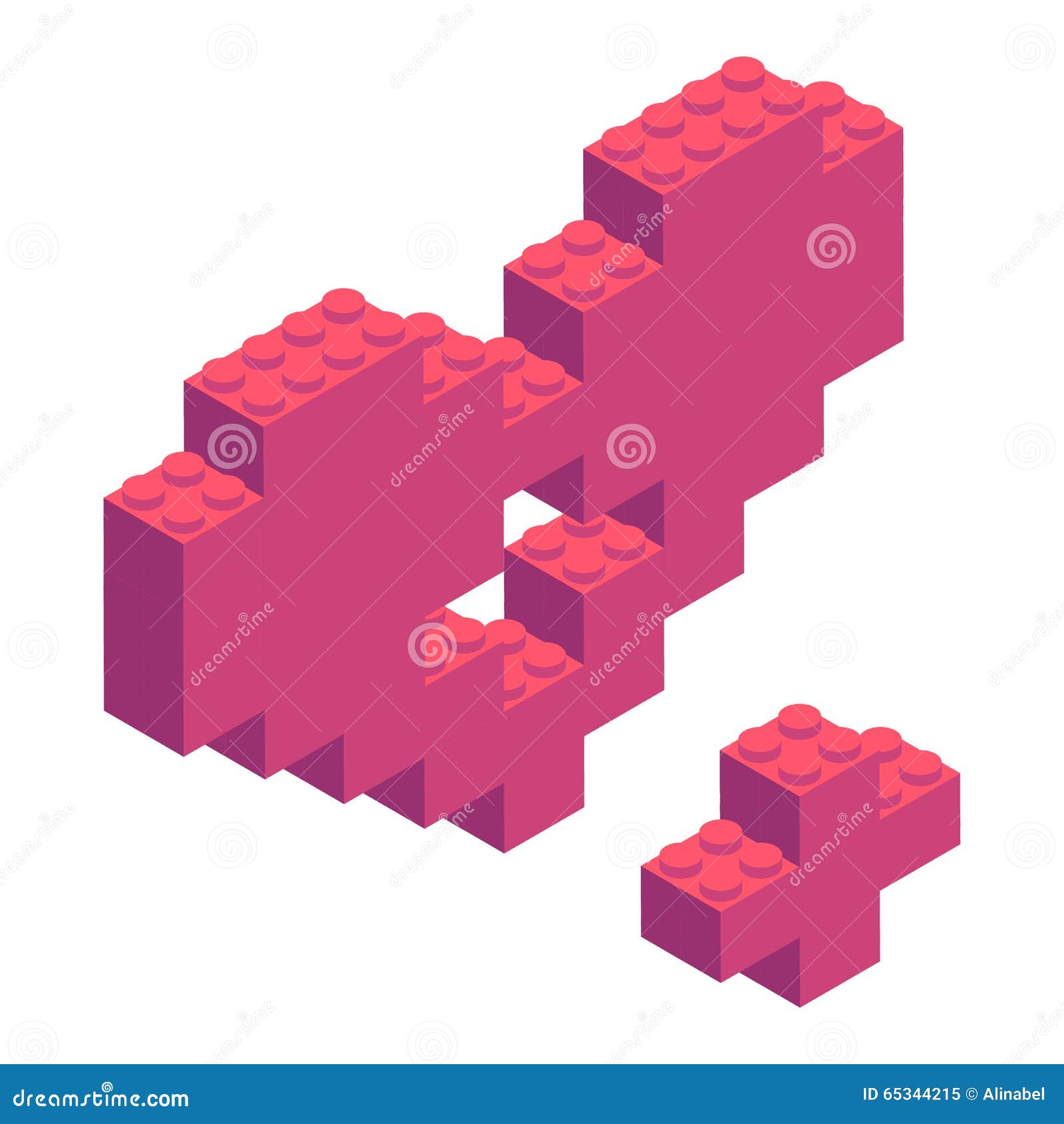 Isometric Plastic Building Blocks and Tiles Stock Vector - Illustration ...