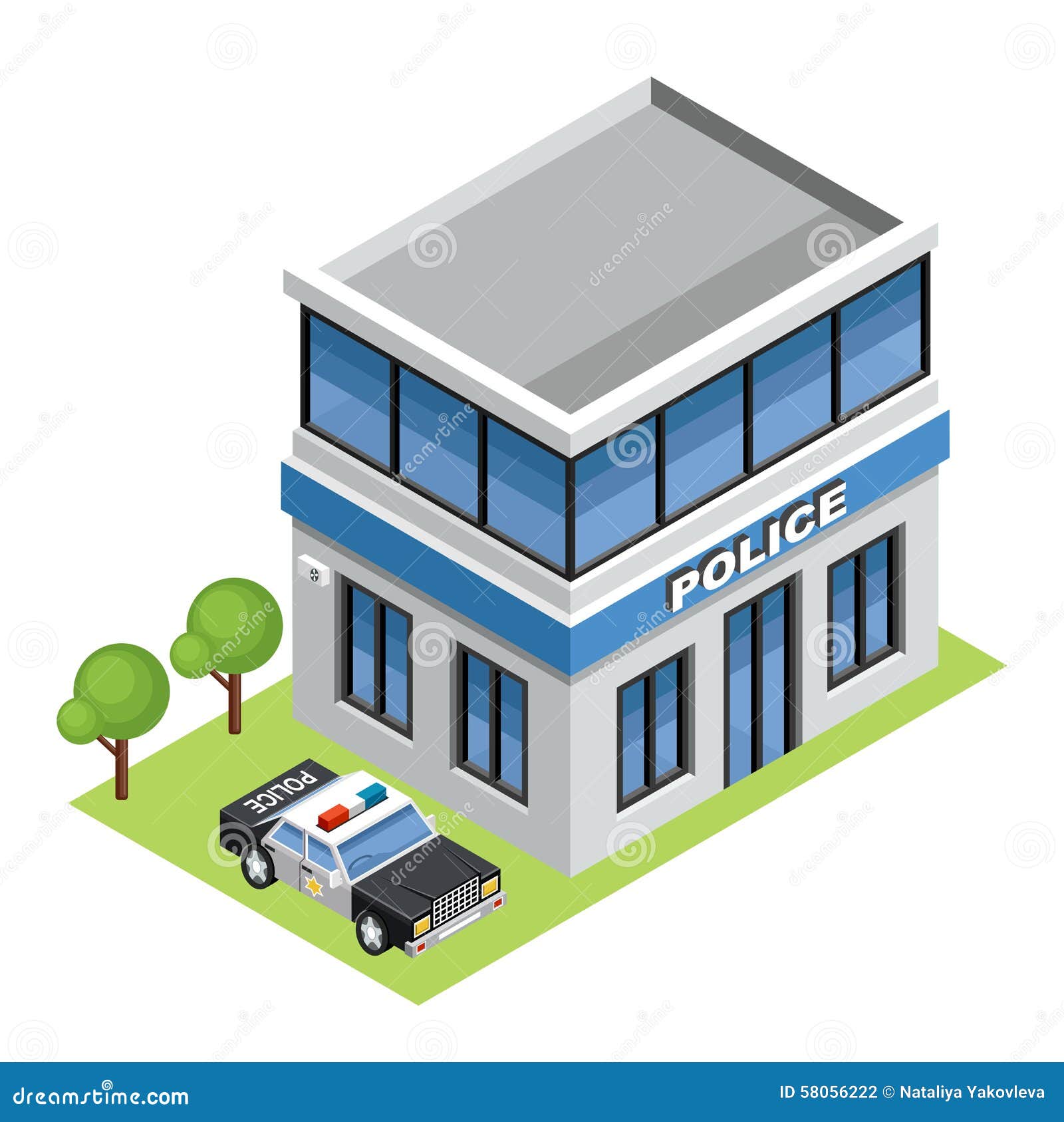 Isometric police stock vector. Illustration of modern - 58056222