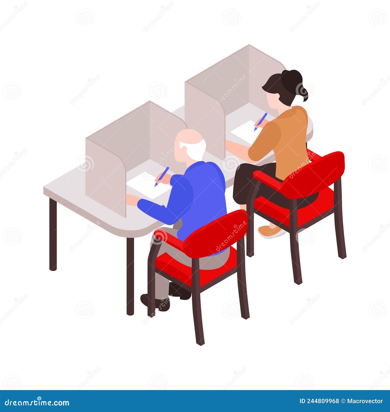 Isometric Polling Station stock vector. Illustration of electorate ...