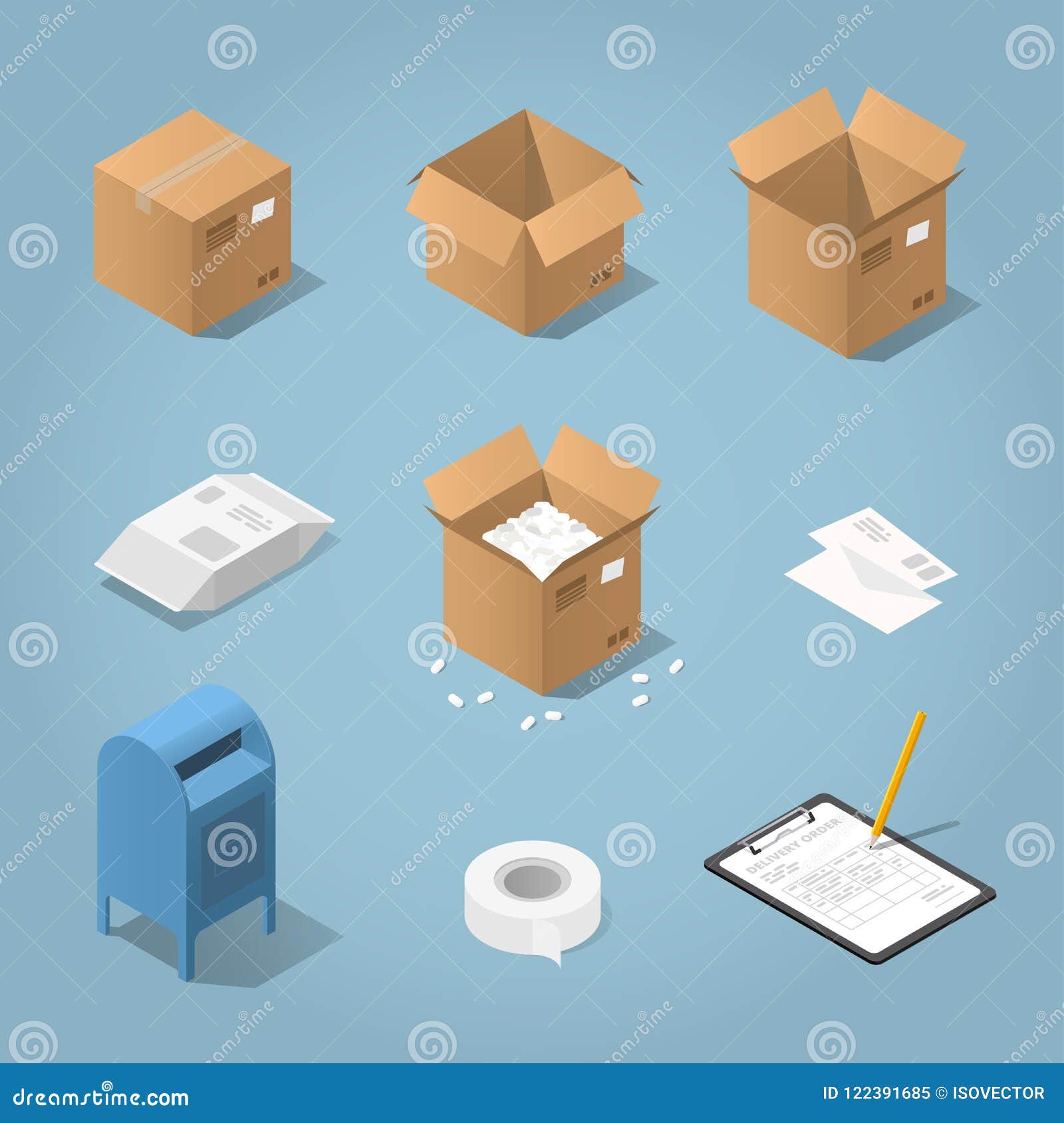 Mailbox With Cardboard Box Royalty-Free Stock Image | CartoonDealer.com ...