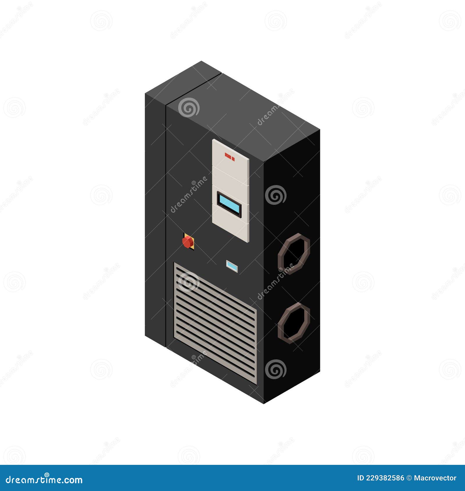 Isometric Uninterruptible Power Supply UPS Icon Isolated On White ...