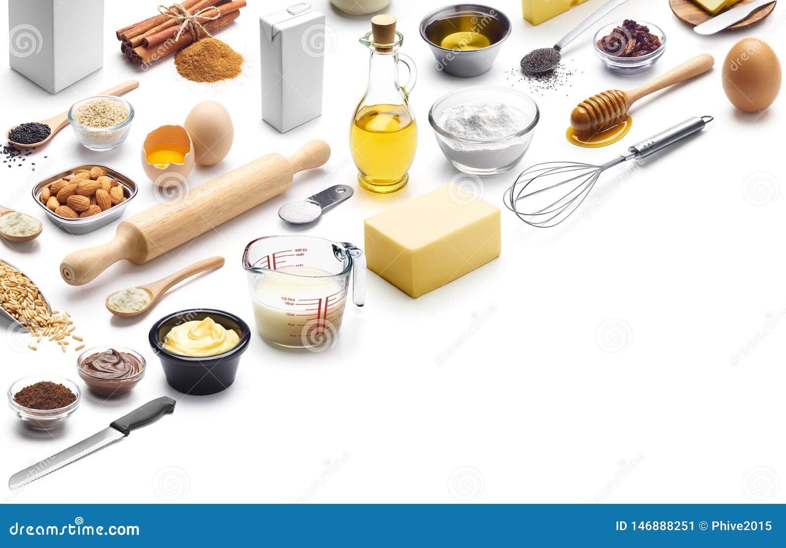 Isometric Presentation of Baking Ingredients Stock Image - Image of ...