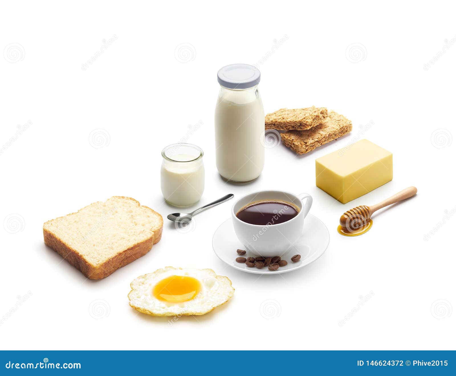 Isometric Presentation of Healthy Breakfast Stock Photo - Image of item ...