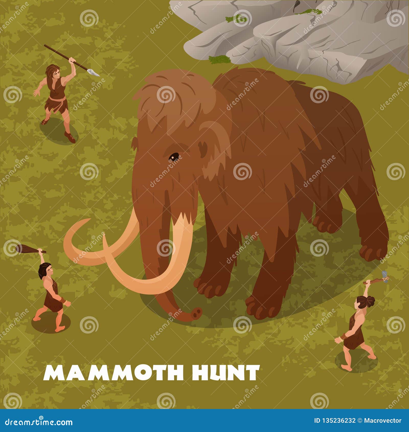 Isometric Primitive People Illustration Stock Vector - Illustration of ...