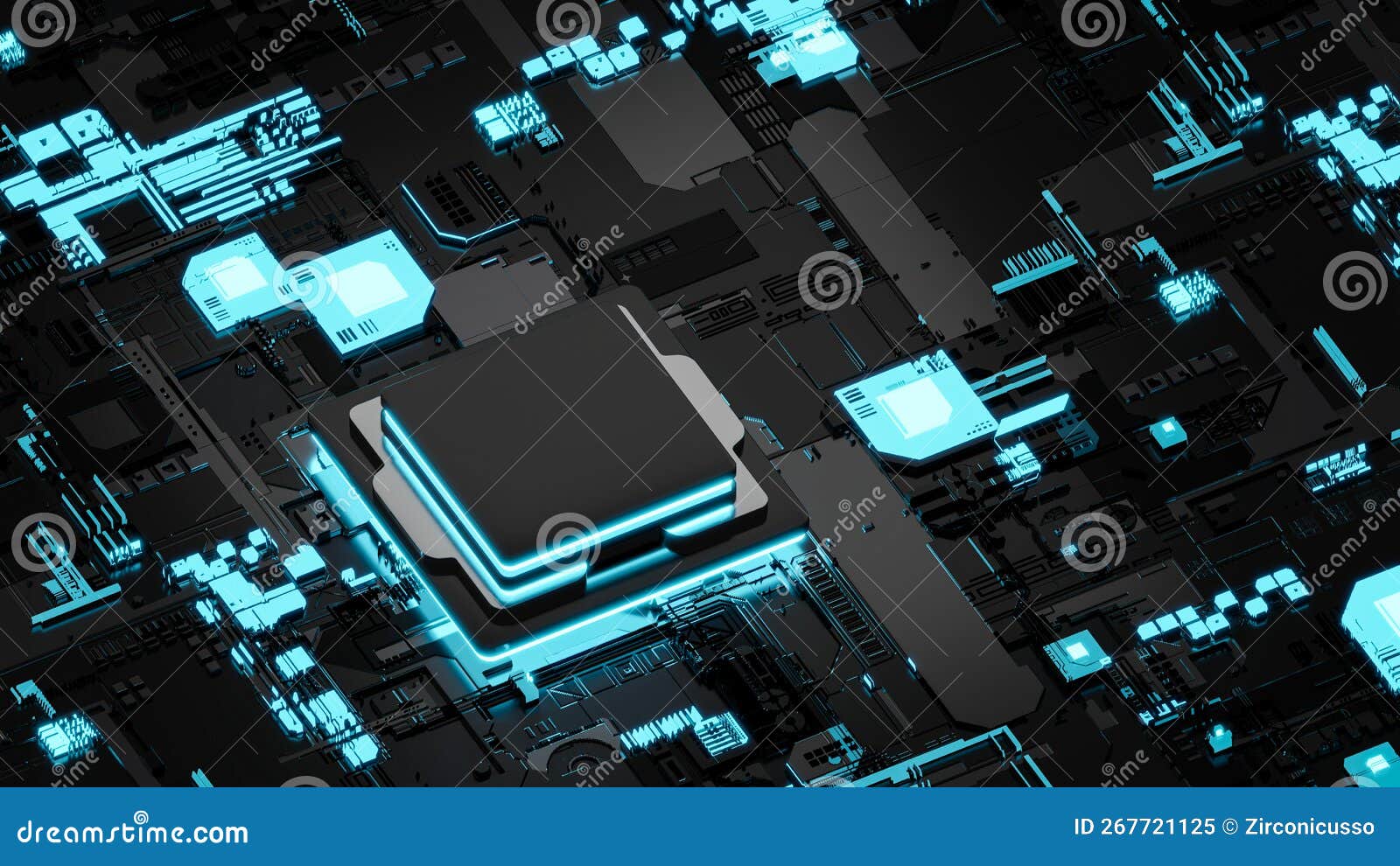 Isometric processor chip stock illustration. Illustration of business ...