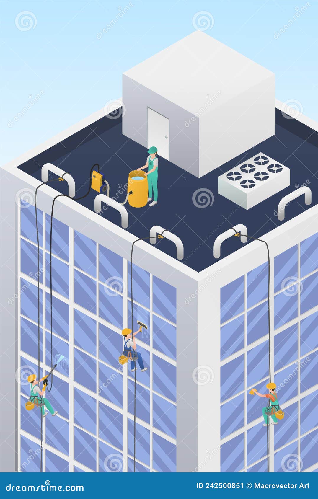 Isometric Professional Cleaning Service Composition Stock Vector ...