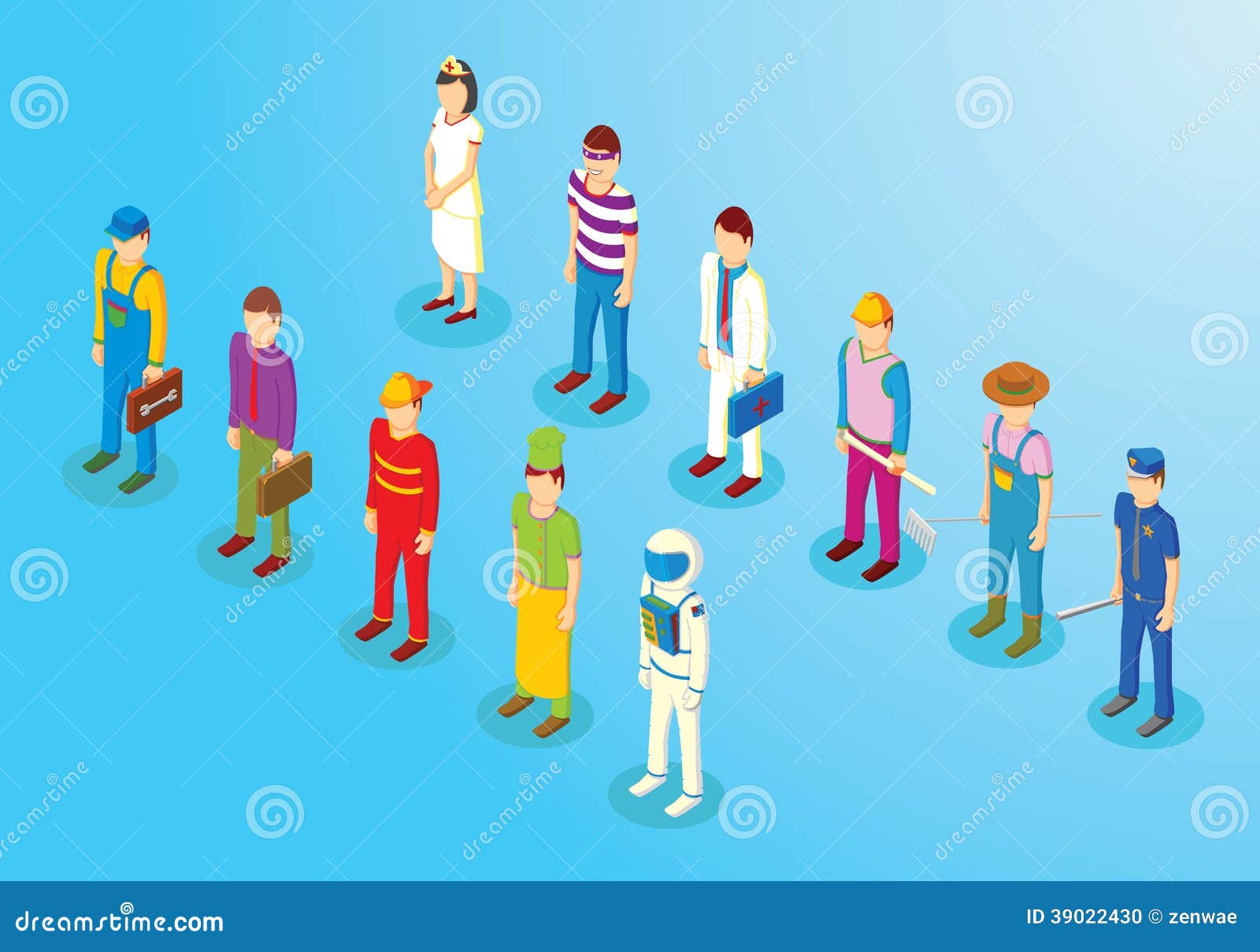 Isometric Professions Part One Stock Vector - Illustration of ...