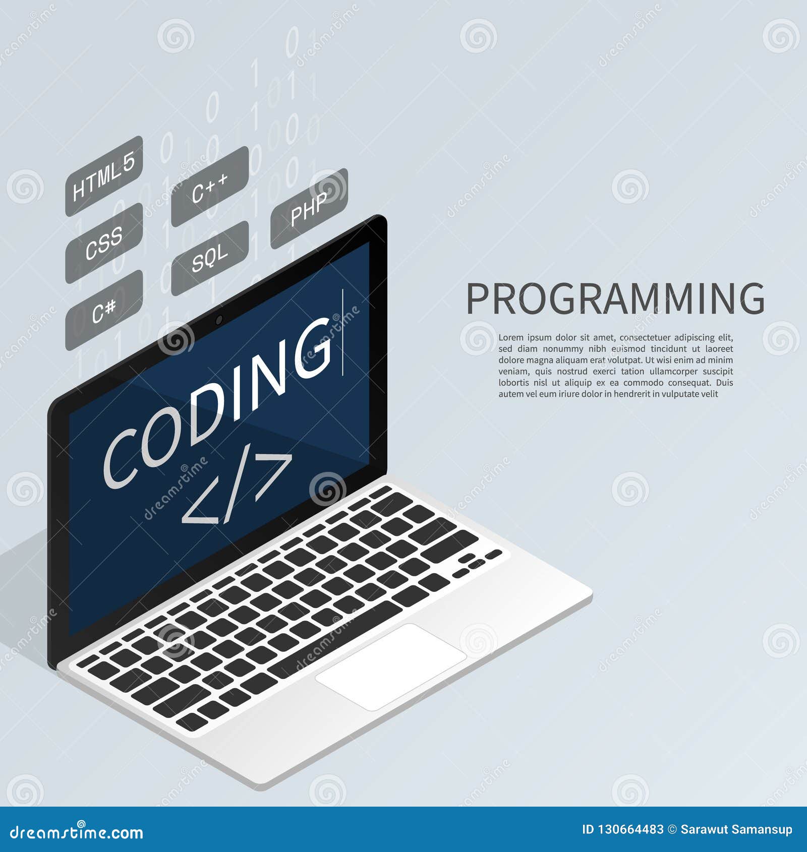 Programmer Coding Binary Computer Isometric Flat Vector Stock Vector ... Programmer Coding Binary Computer Isometric Flat Vector Stock Vector ...