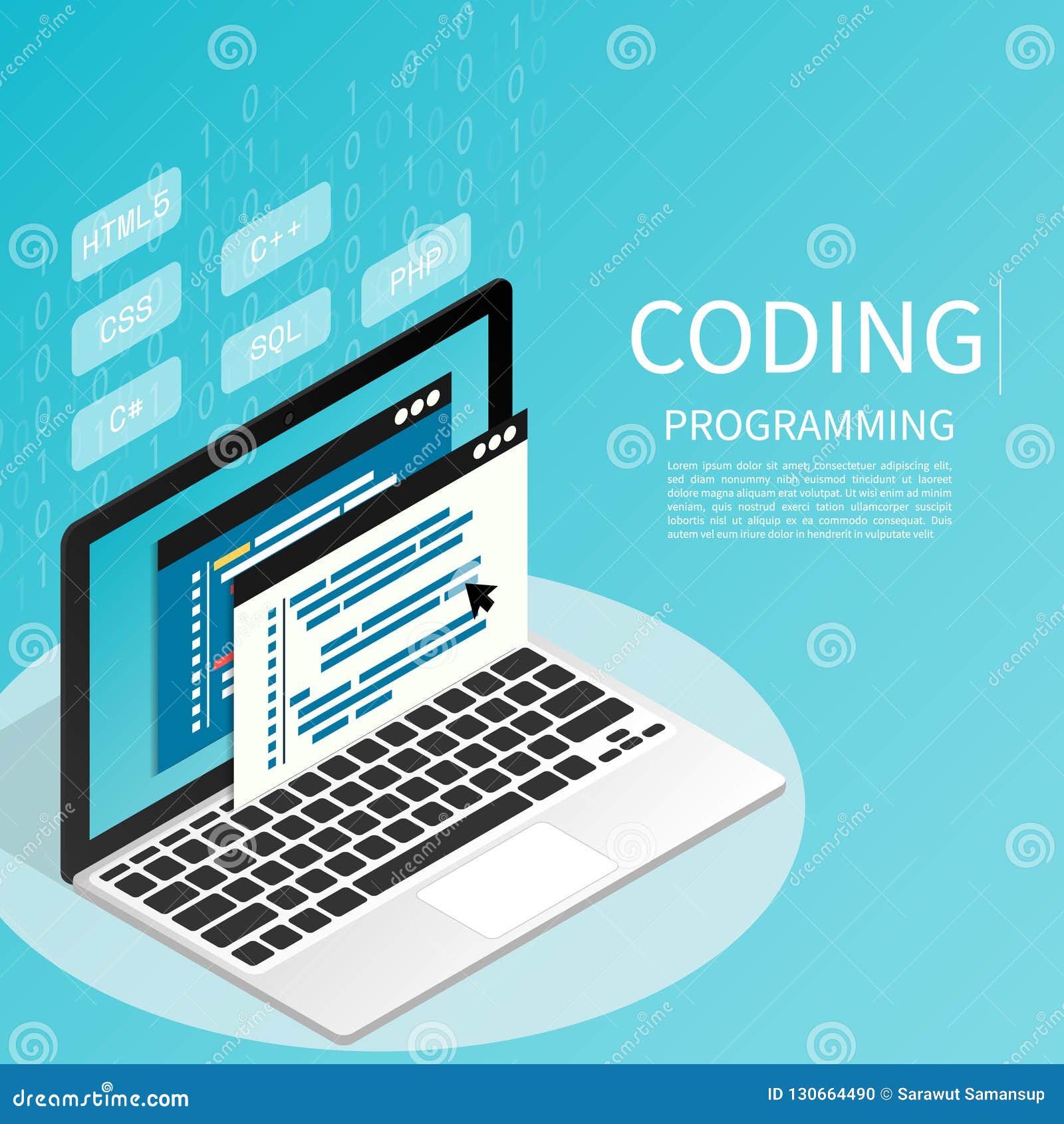 Programmer Coding Binary Computer Isometric Flat Vector Stock Vector ... Programmer Coding Binary Computer Isometric Flat Vector Stock Vector ...