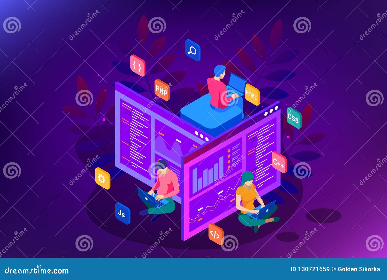 Isometric Programmer Coding New Project Web Development And Programming Skills For Website