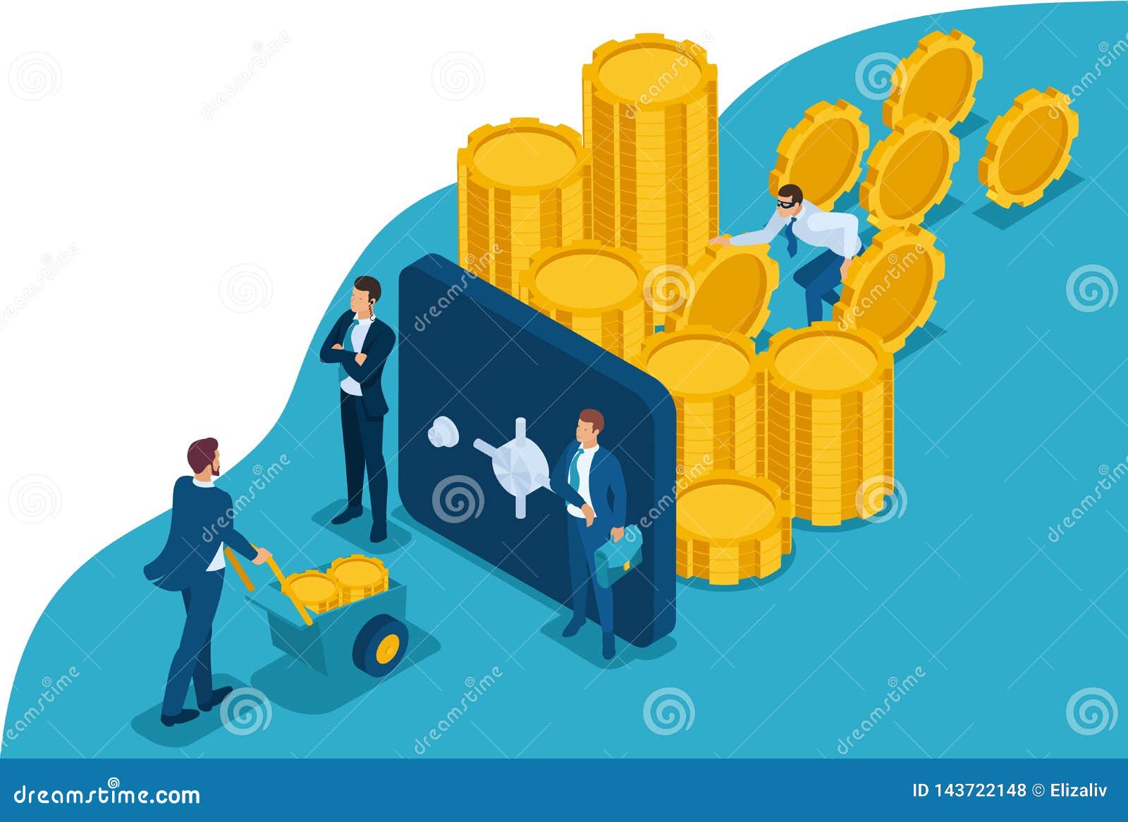 Isometric Protect Your Funds from External Threats Stock Vector ...