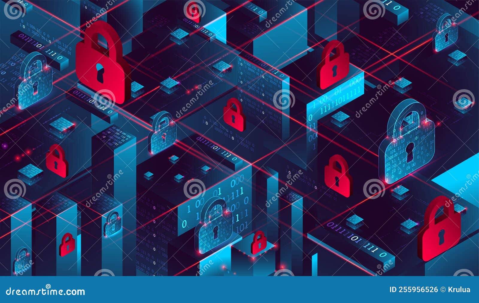 Isometric Protection Concept. Protect Mechanism Stock Vector ...