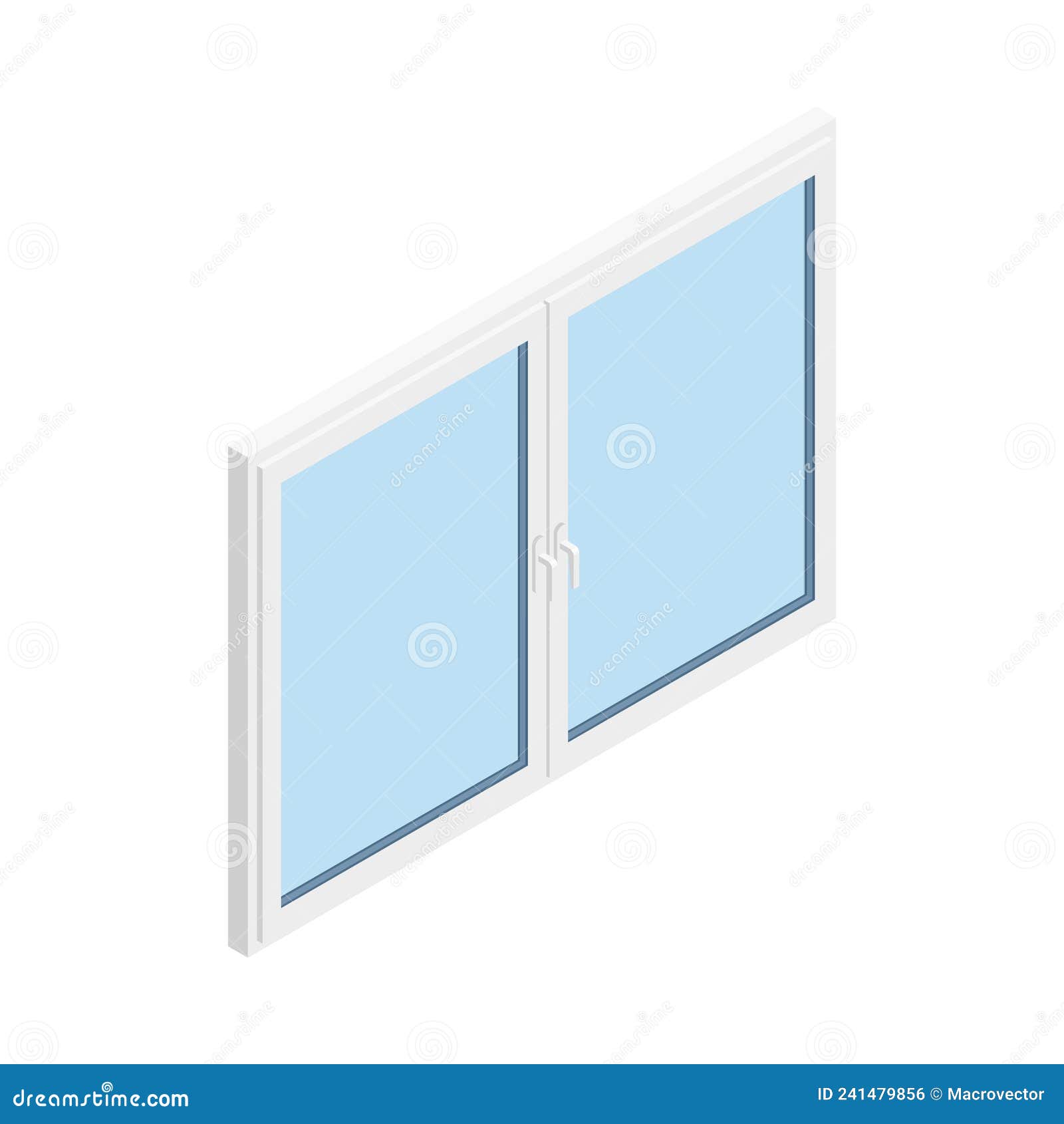 Isometric Pvc Window stock vector. Illustration of apartment - 241479856