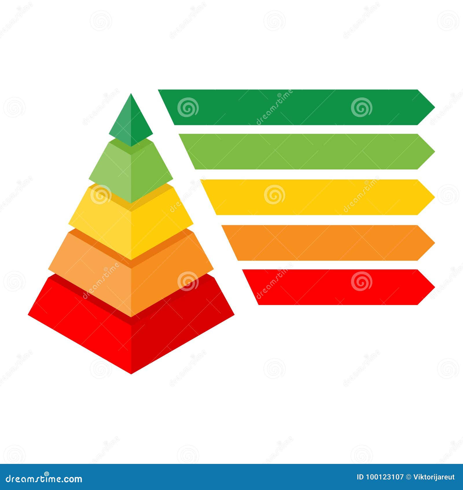 Isometric pyramid chart stock illustration. Illustration of concept ...