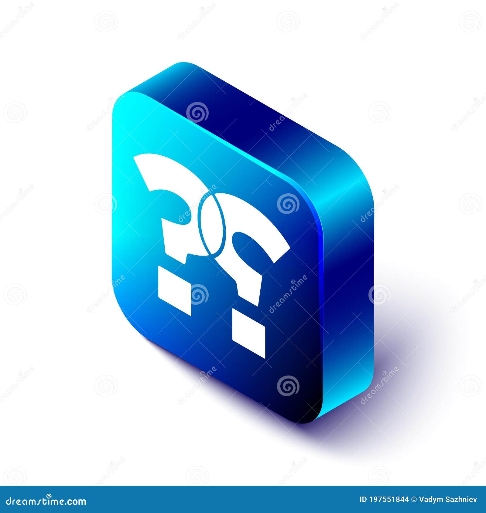 Isometric Question Mark Icon Isolated on White Background. FAQ Sign ...