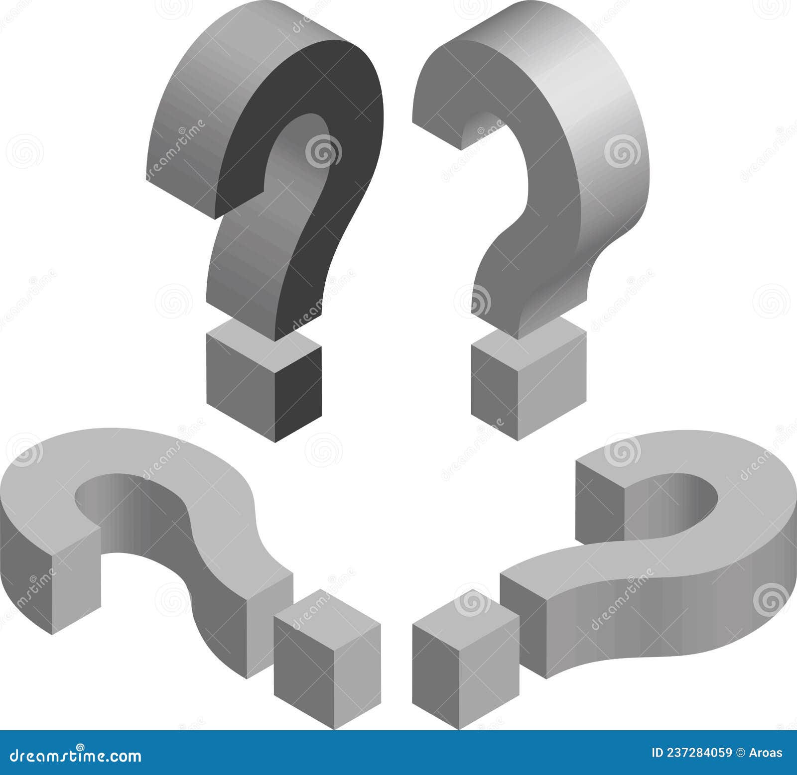 Isometric Question Mark Symbol. Template for Creating Logos, Emblems ...