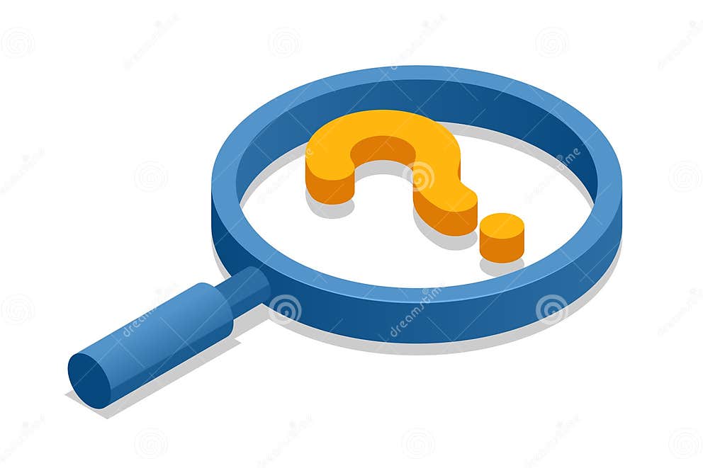 Isometric Question Marks, Message Box with Question, Chatbot Technology, AI Chat Bot Based on ...