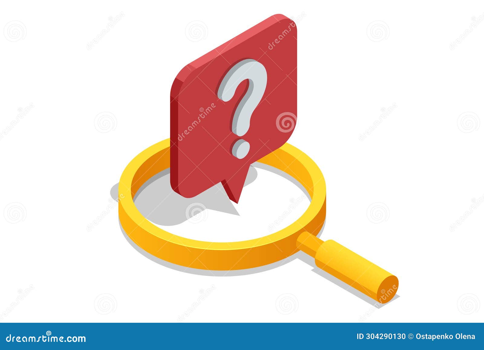 Isometric Question Marks, Message Box with Question, Chatbot Technology ...