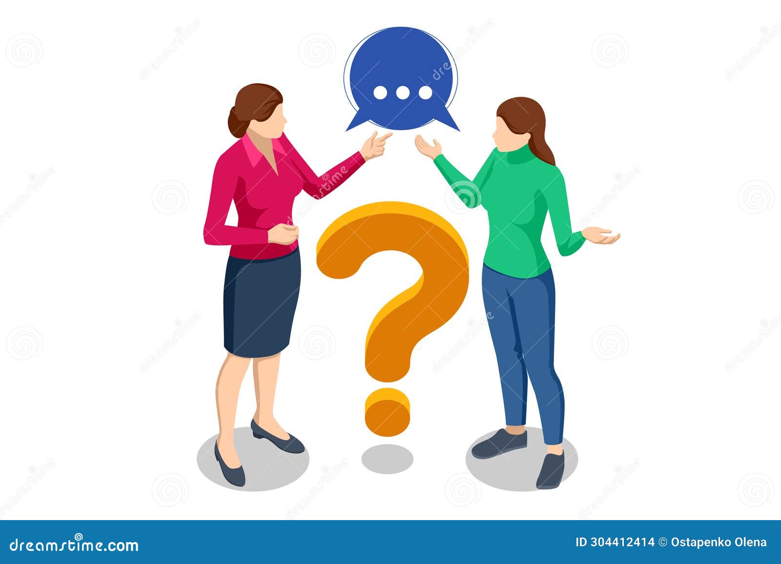 Isometric Question Marks, Message Box with Question, Chatbot Technology ... Isometric Question Marks, Message Box with Question, Chatbot Technology ...